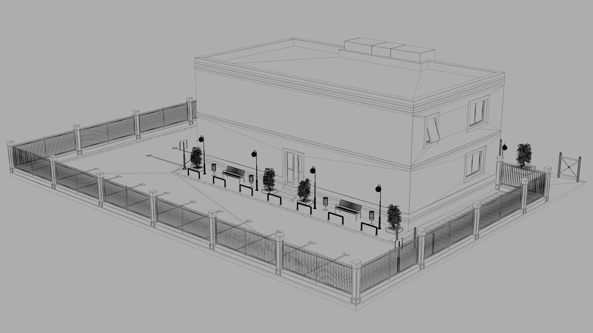 Police Station - 3D Model by zyed