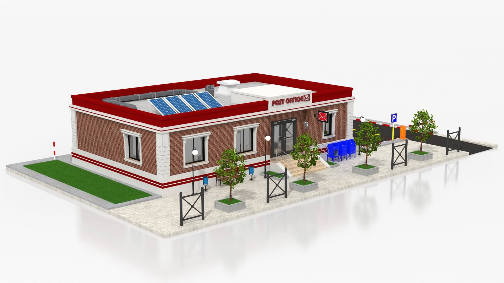 Post Office - 3D Model by zyed