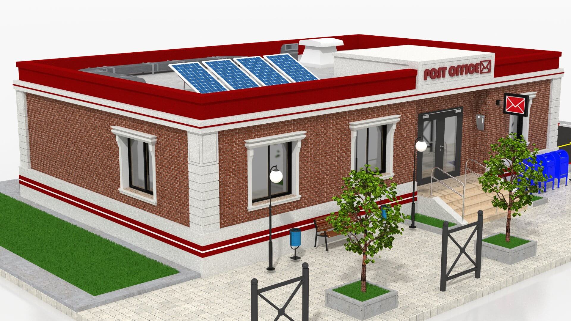 Post Office - 3D Model by zyed