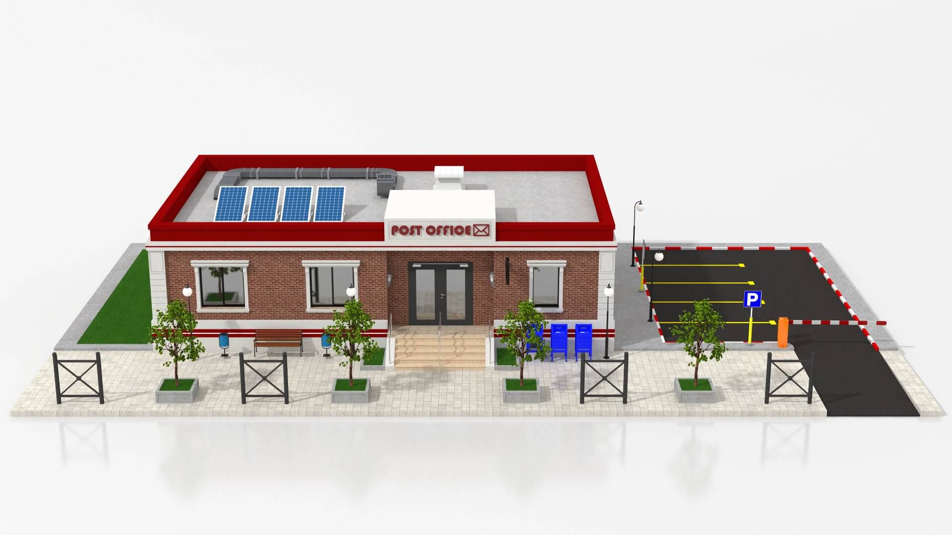 Post Office - 3D Model by zyed