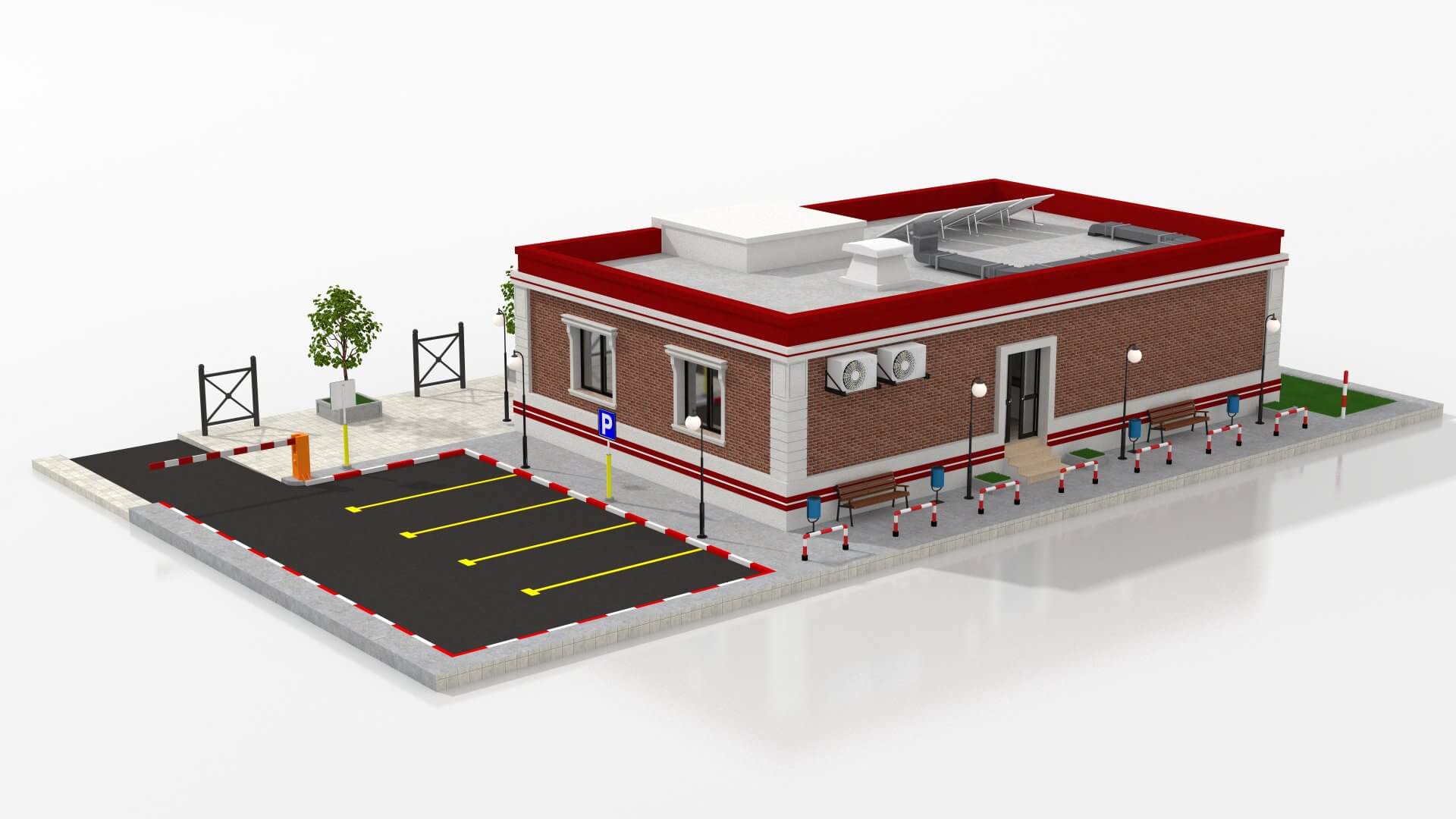 Post Office - 3D Model by zyed