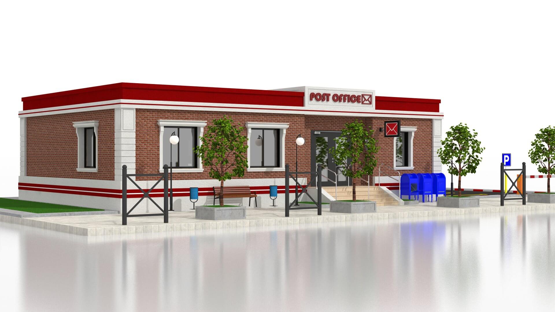 Post Office - 3D Model by zyed