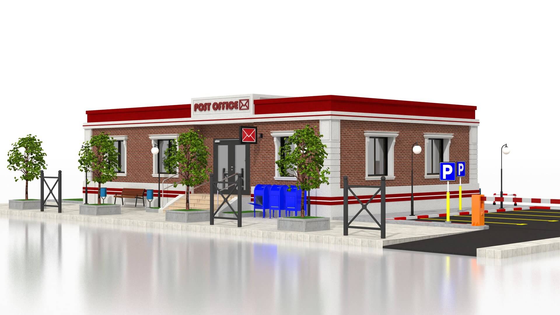 Post Office - 3D Model by zyed