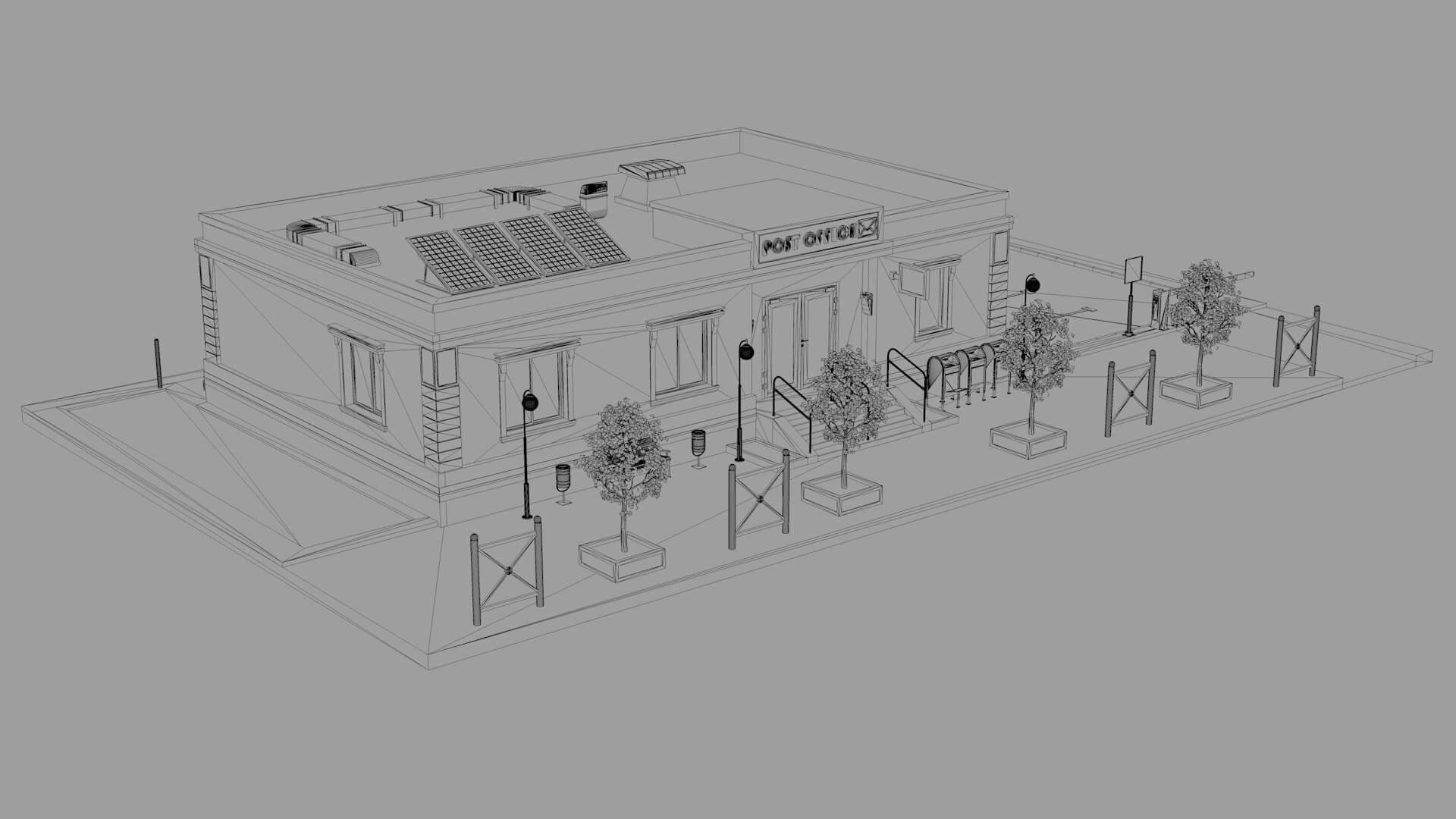 Post Office - 3D Model by zyed