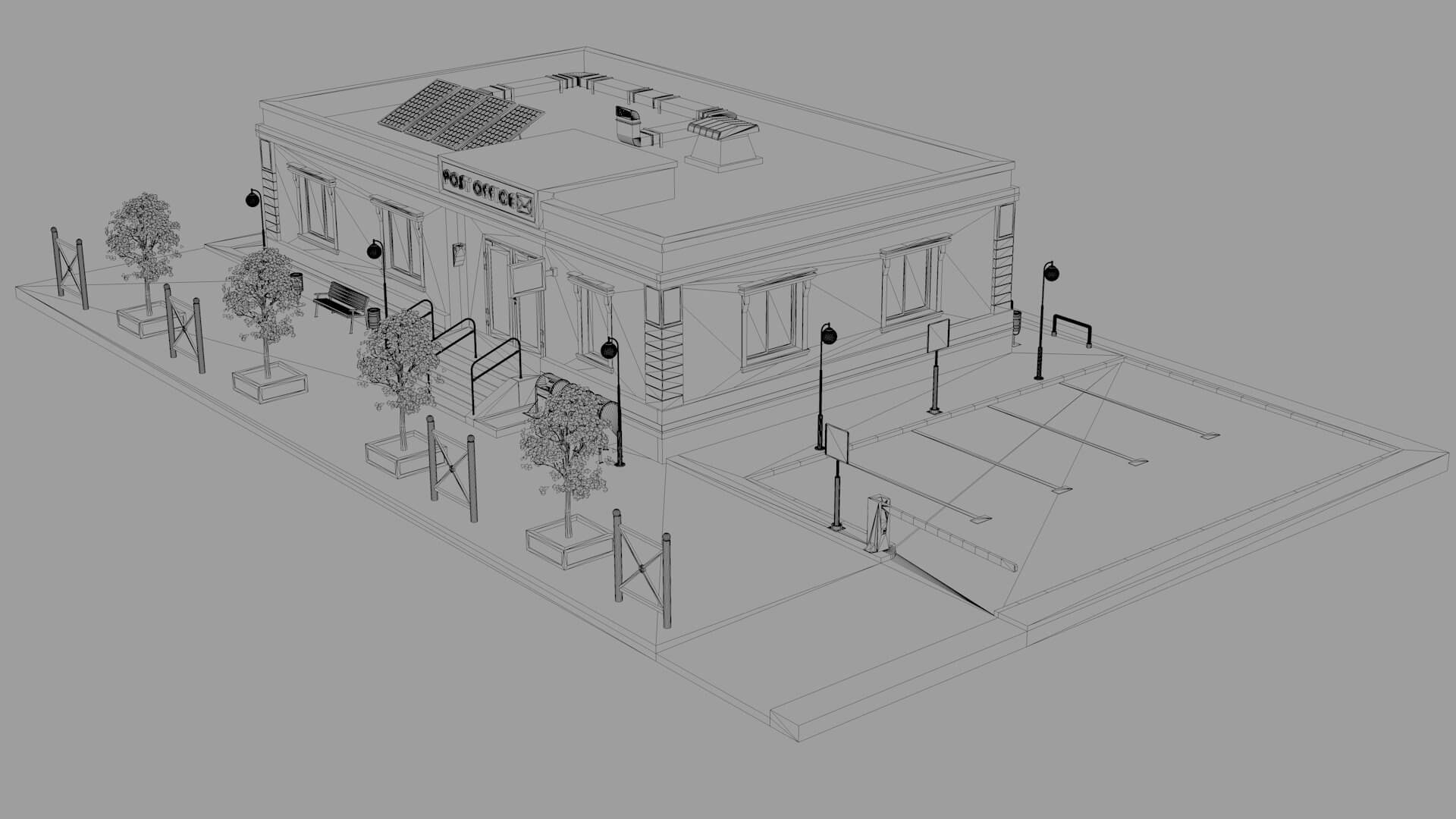 Post Office - 3D Model by zyed
