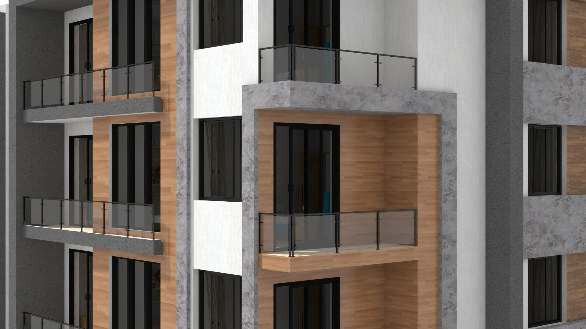 Residential Tenement Block - 3D Model by zyed