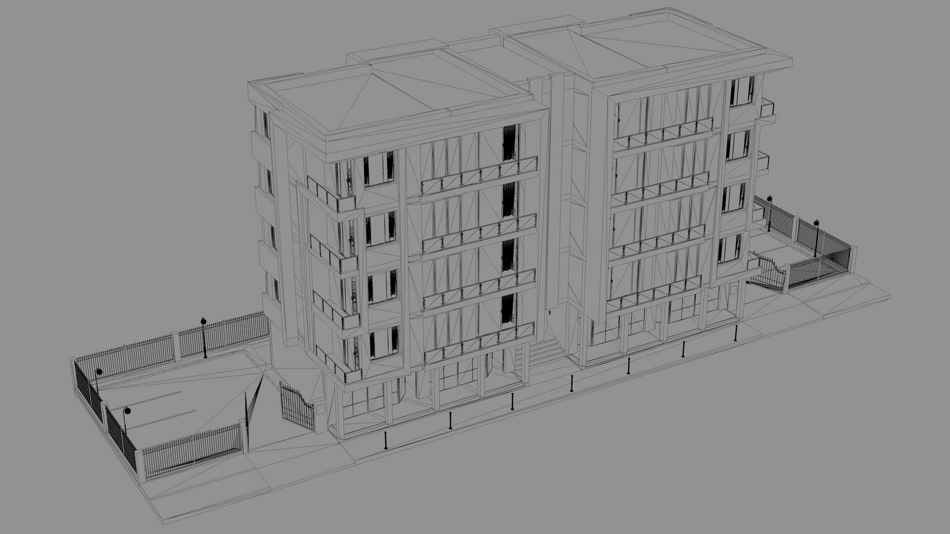 Residential Tenement Block - 3D Model by zyed