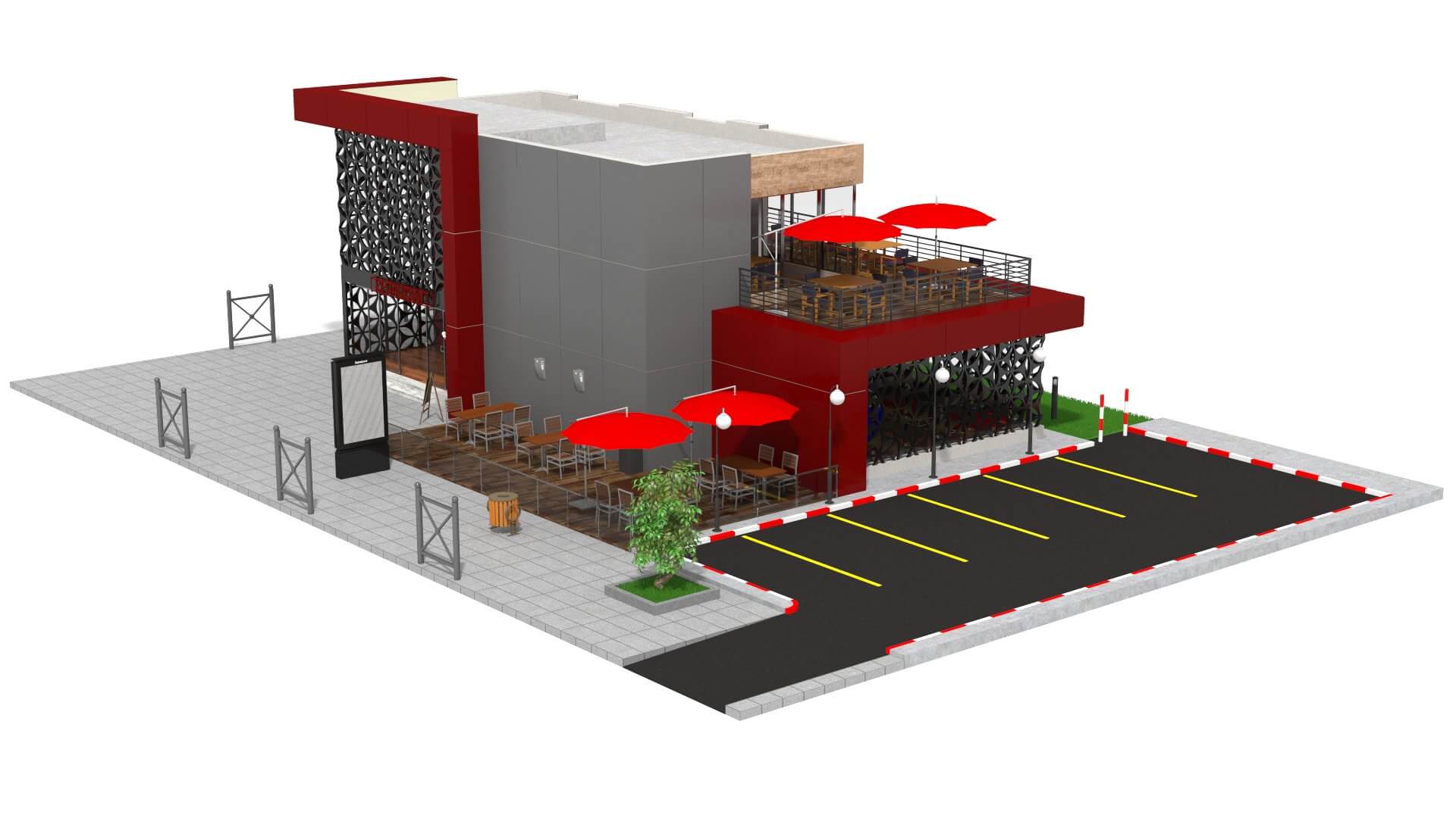 Restaurant - 3D Model by zyed