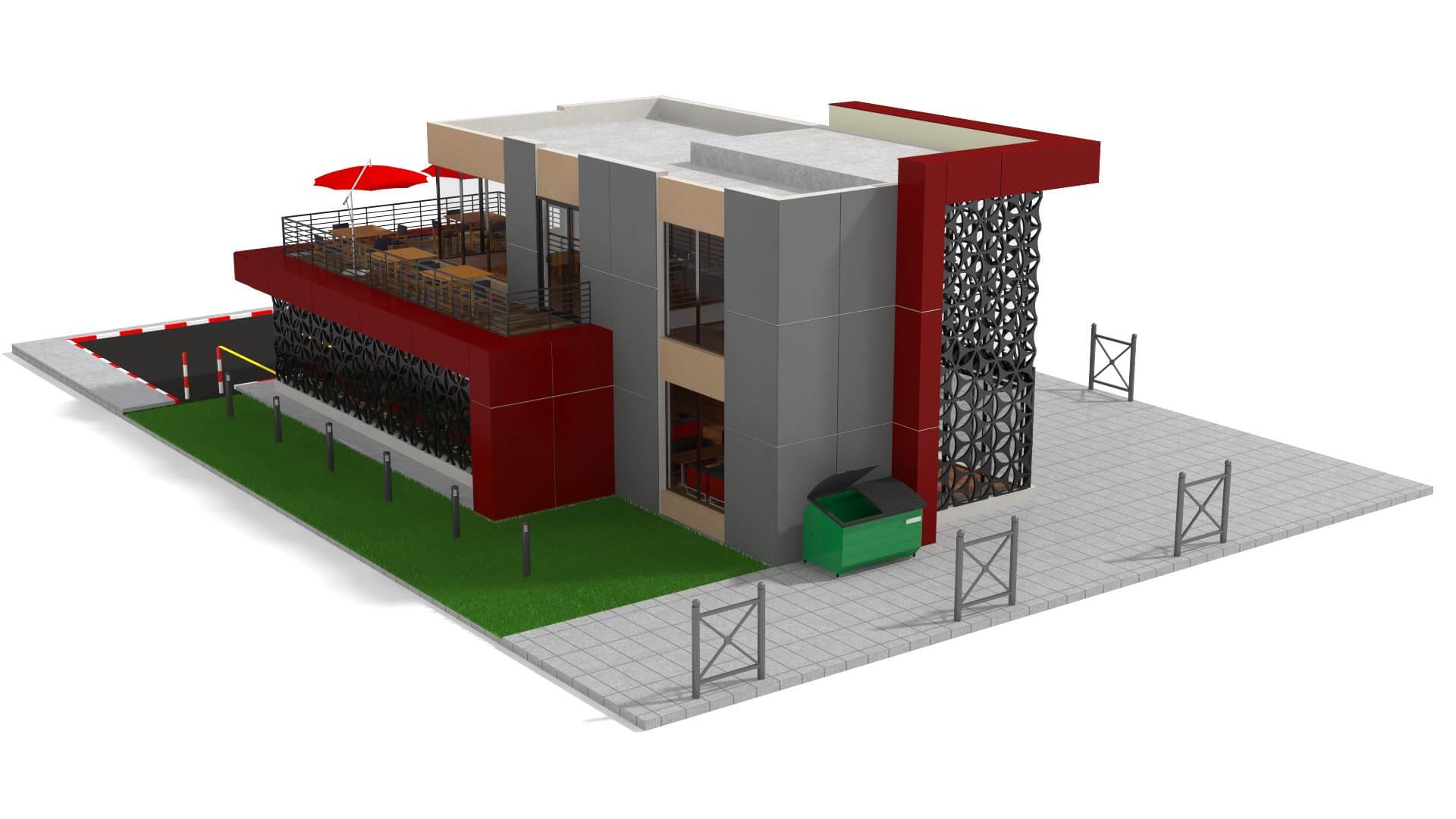 Restaurant - 3D Model by zyed
