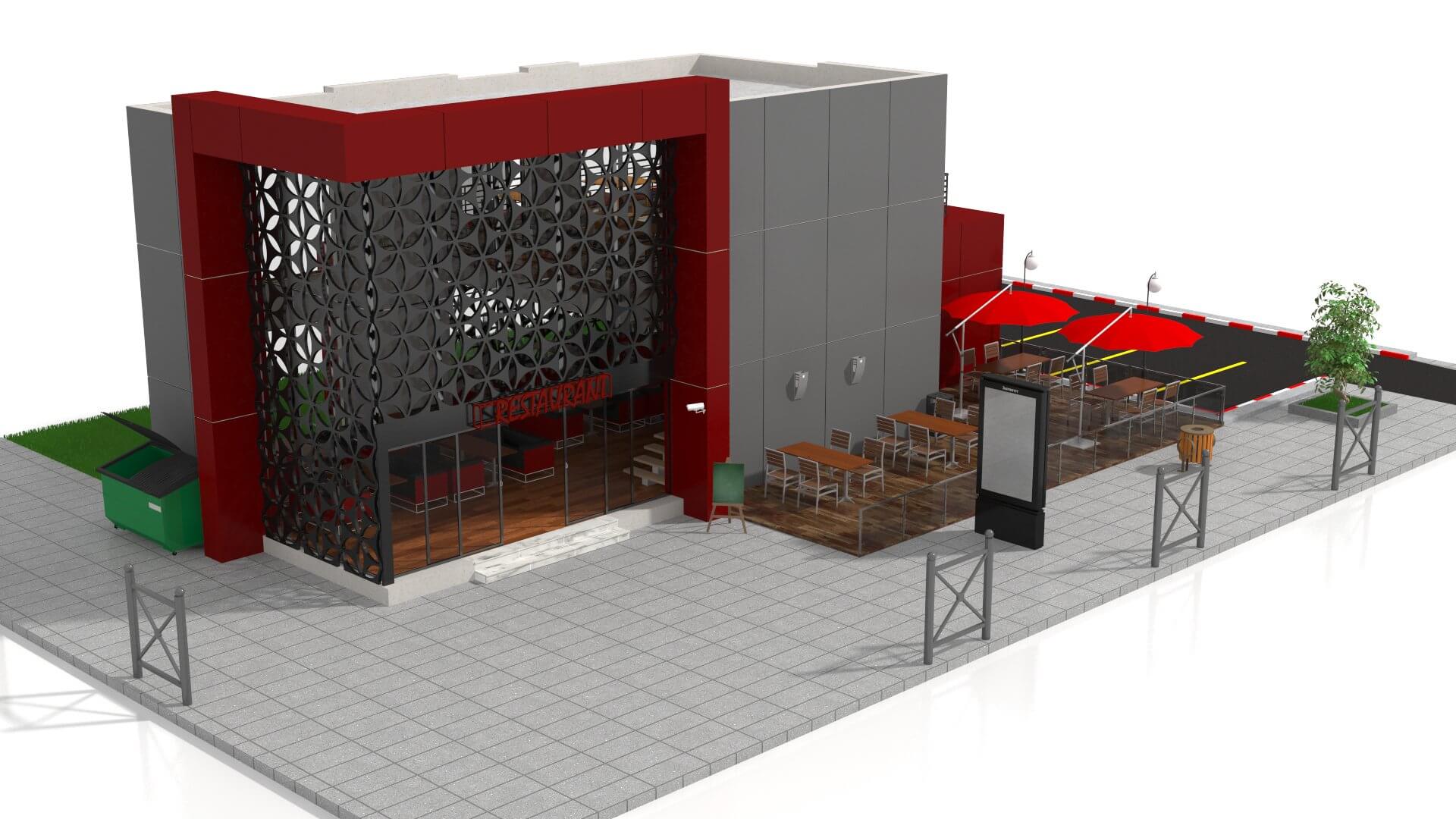 Restaurant - 3D Model by zyed