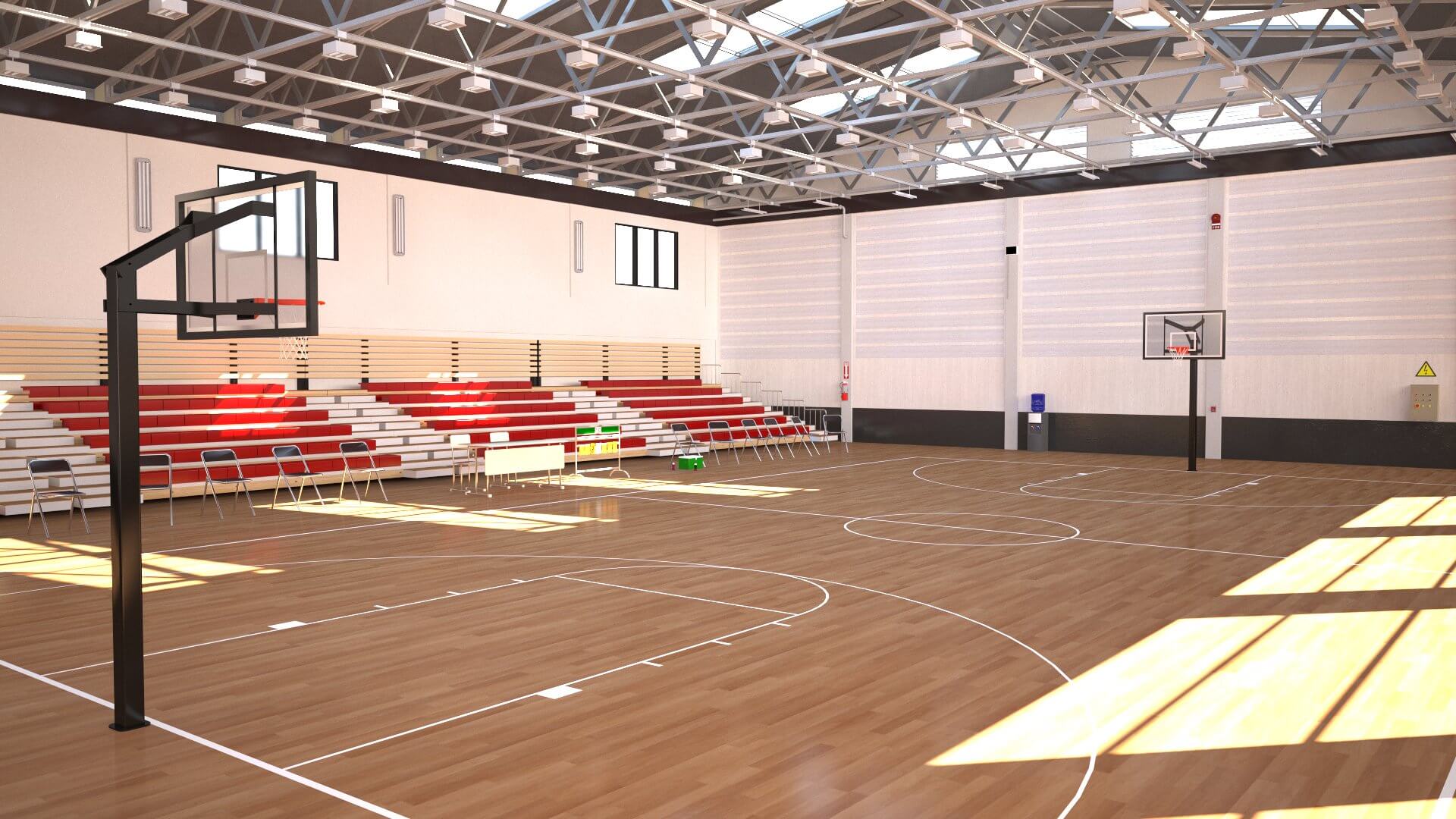 School Gymnasium - 3D Model by zyed