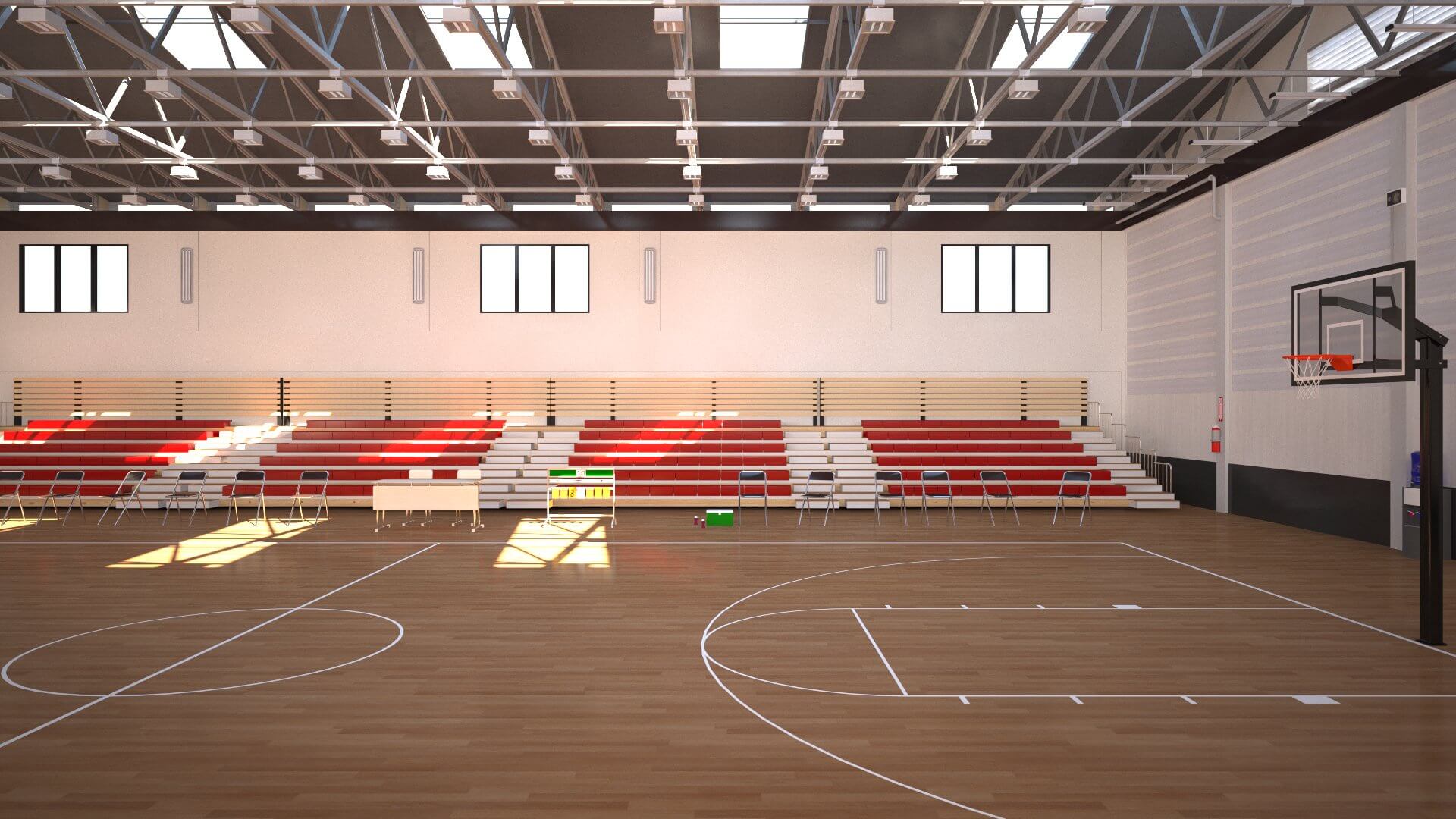 School Gymnasium - 3D Model by zyed