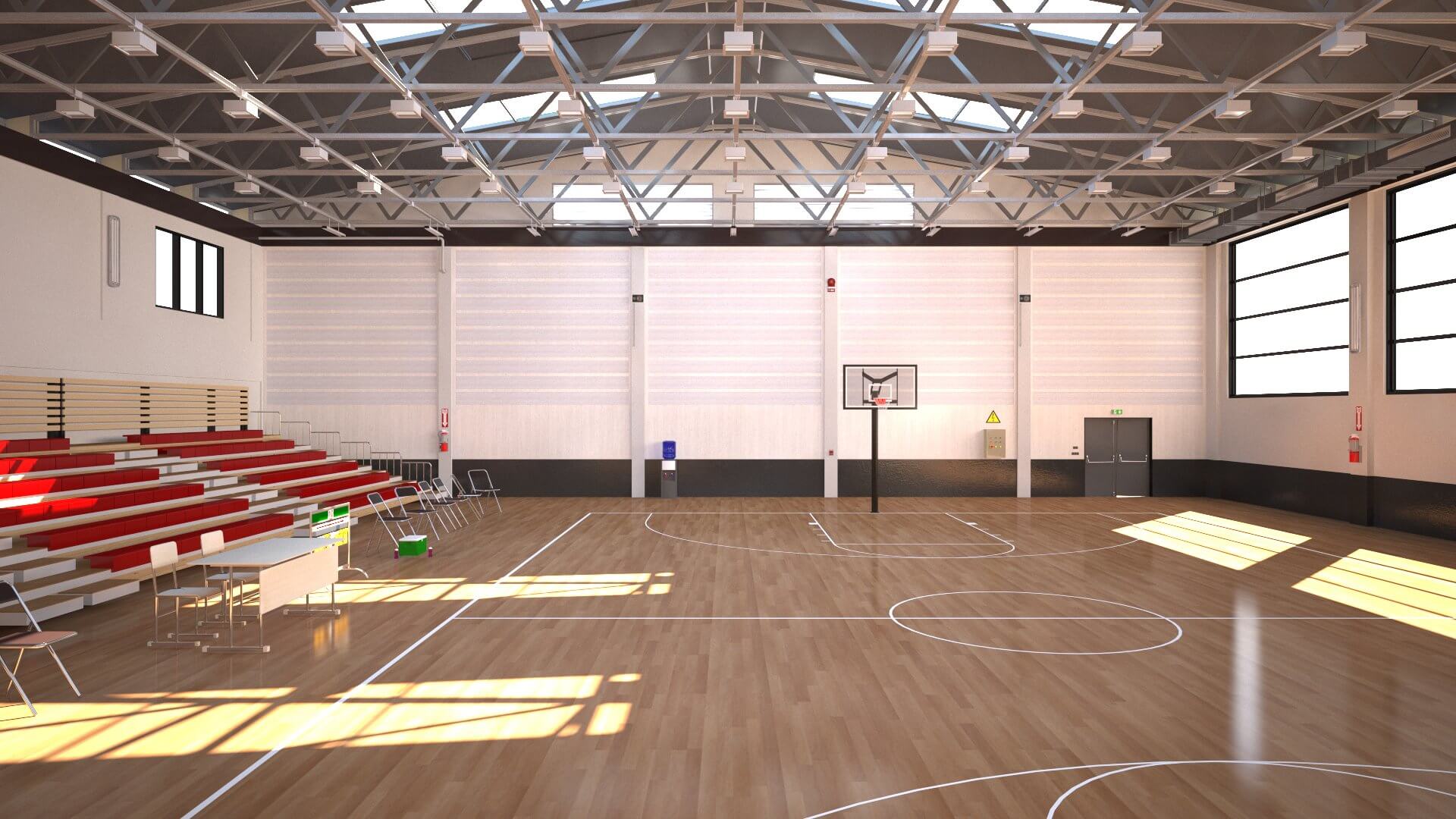 School Gymnasium - 3D Model by zyed
