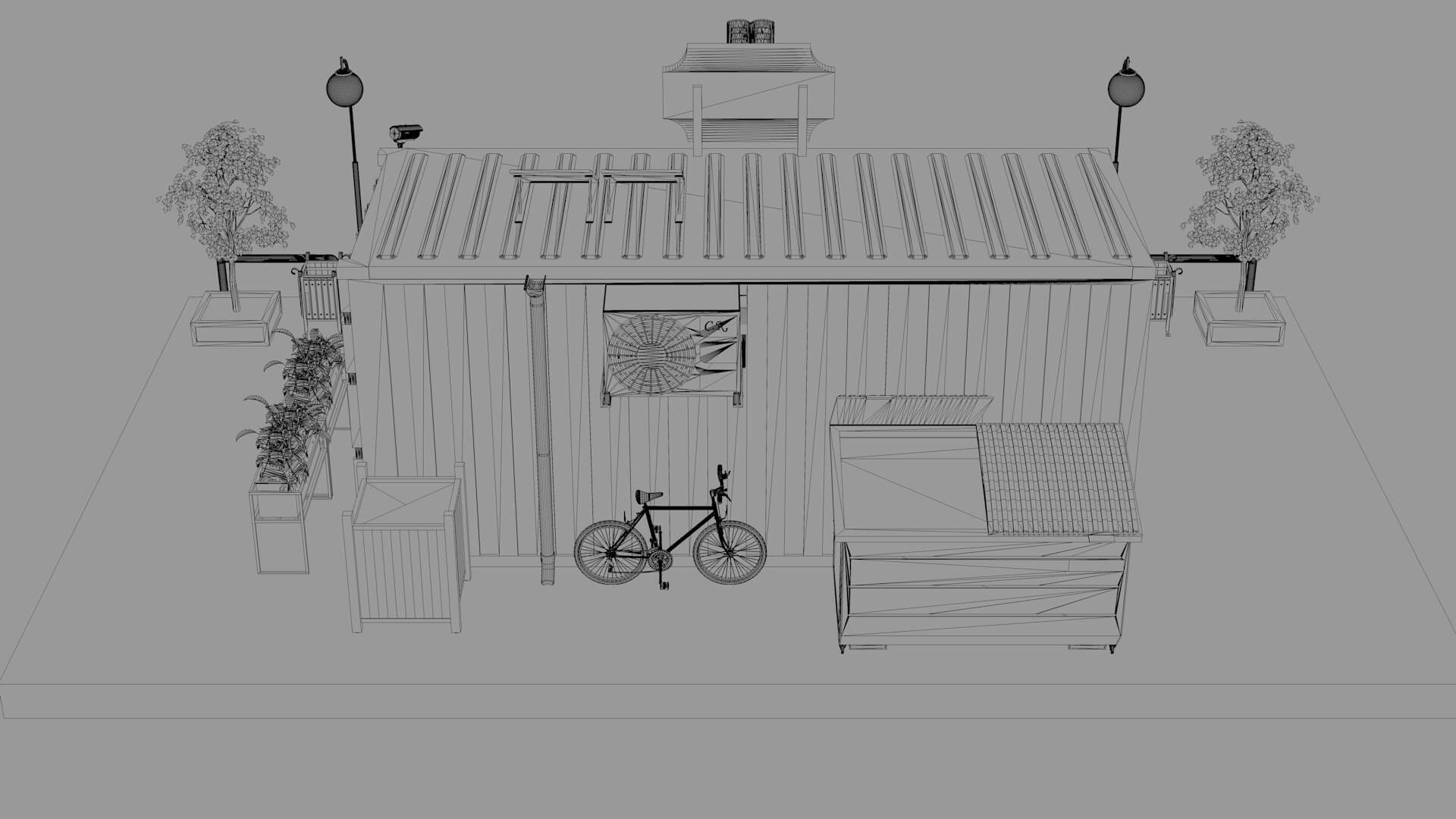 Shipping Container Book Store - 3D Model by zyed