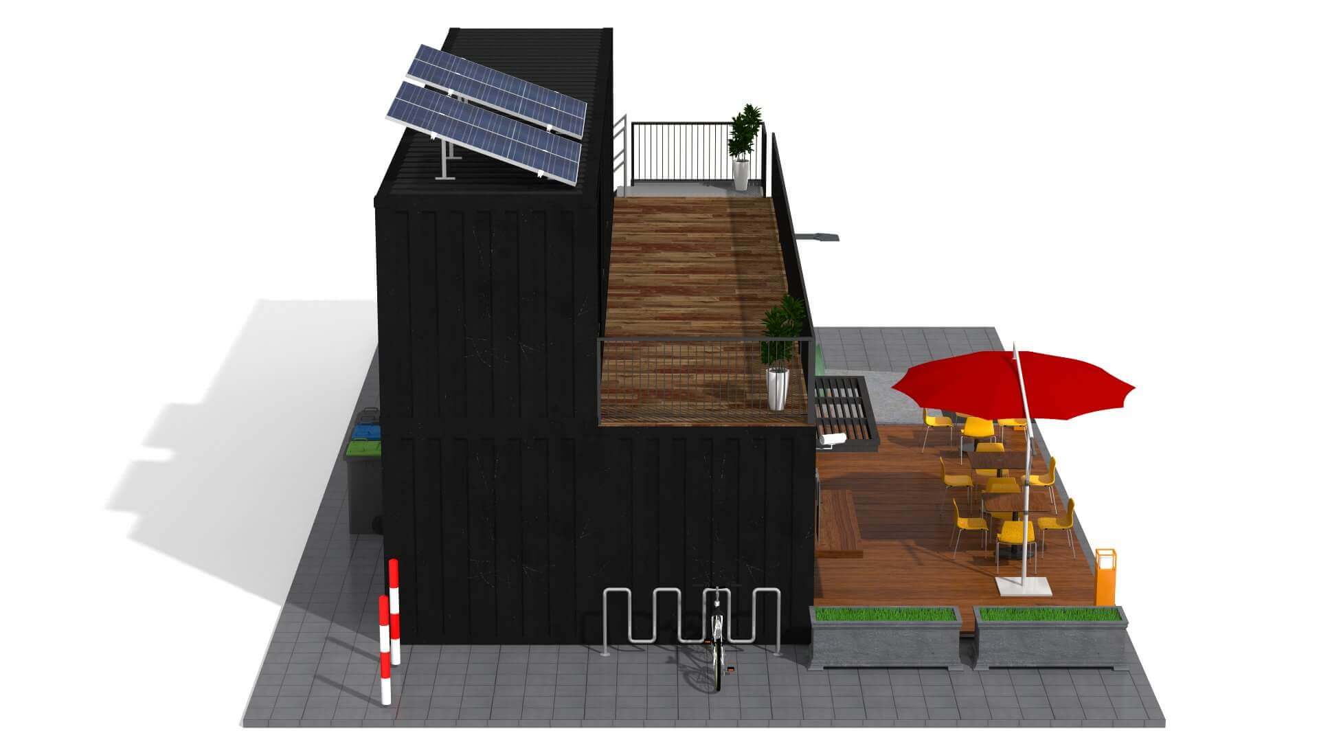 Shipping Containers Food Bank - 3D Model by zyed