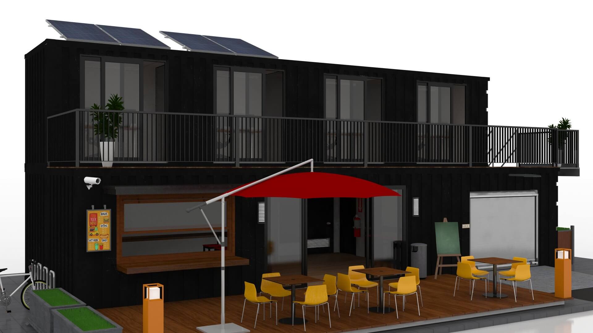 Shipping Containers Food Bank - 3D Model by zyed