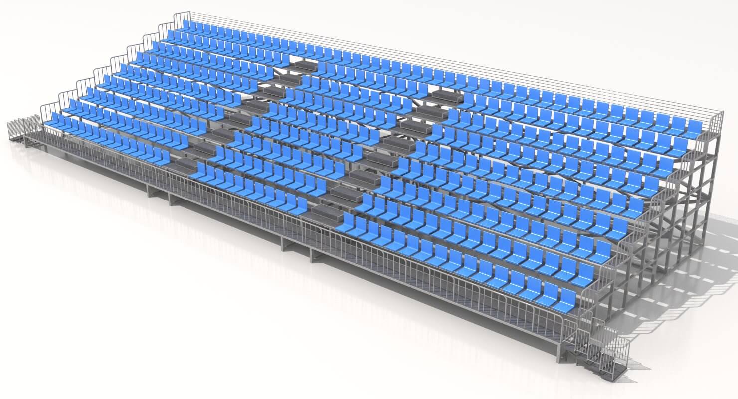 Stadium Seats - 3D Model by zyed