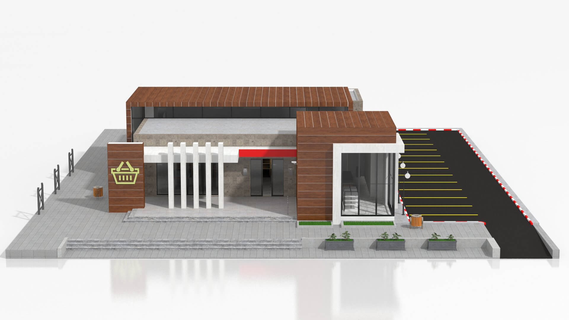 Supermarket Retail Store - 3D Model by zyed