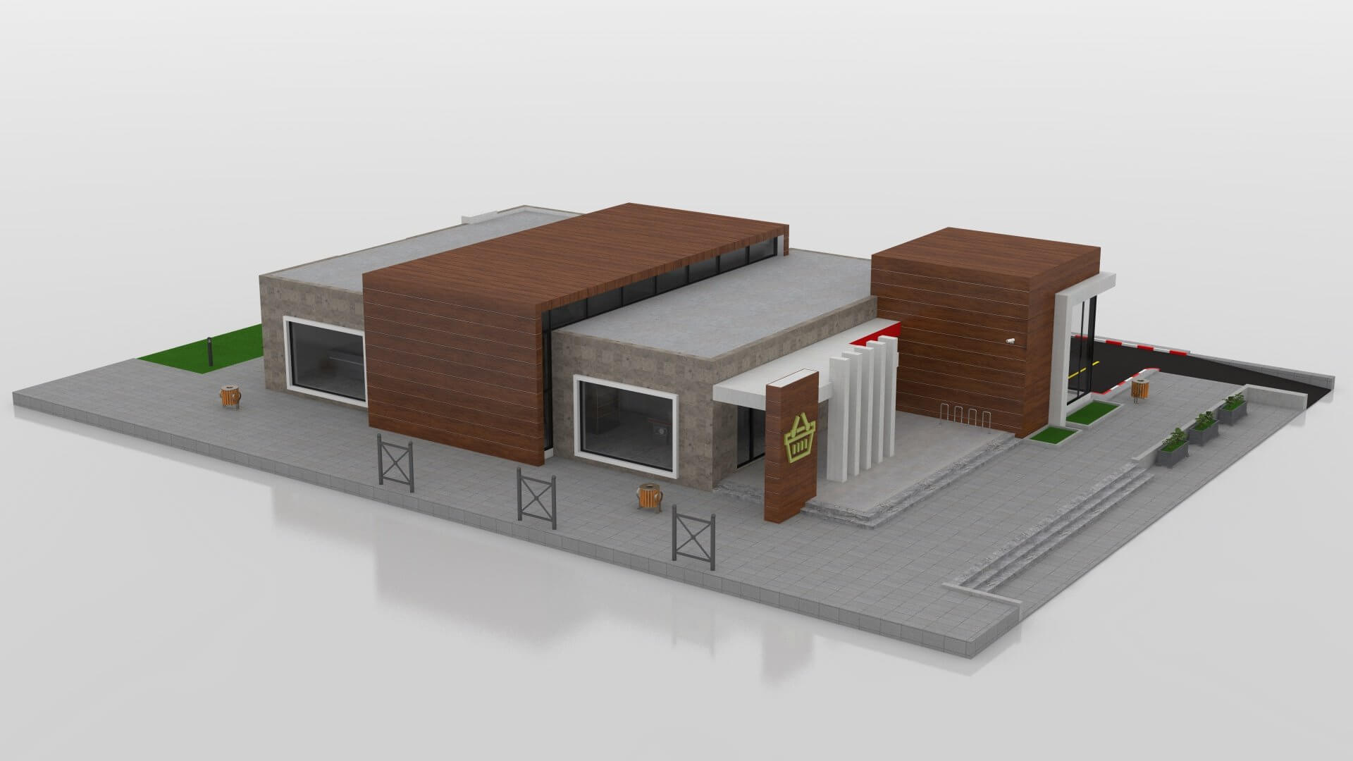 Supermarket Retail Store - 3D Model by zyed