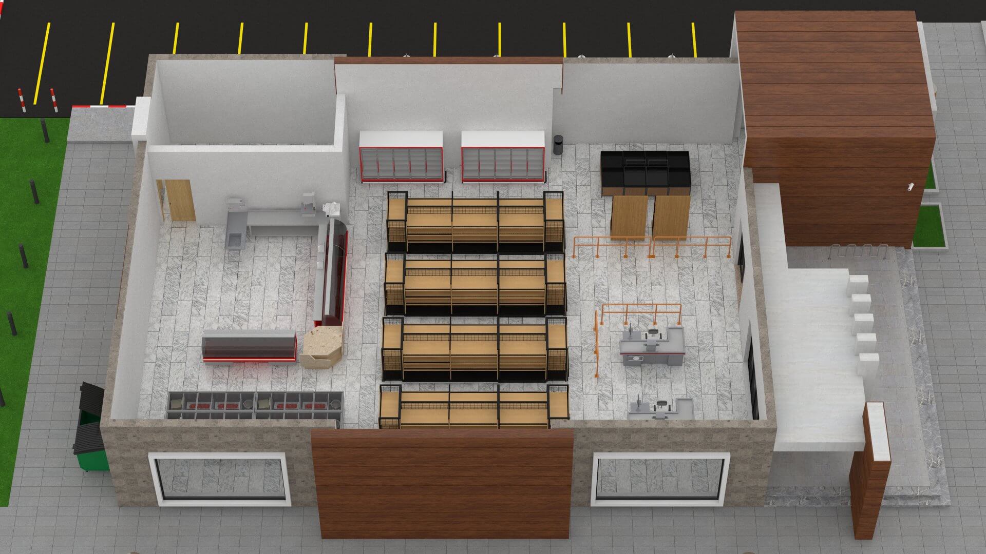 Supermarket Retail Store - 3D Model by zyed