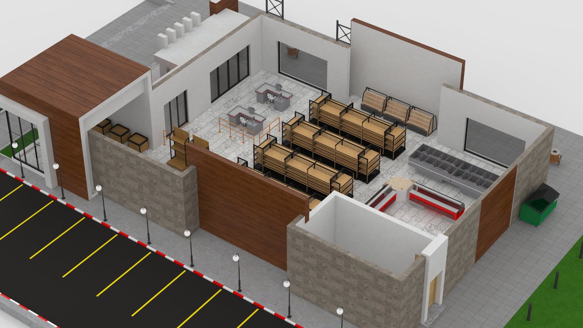 Retail Store 3d Floor Plan
