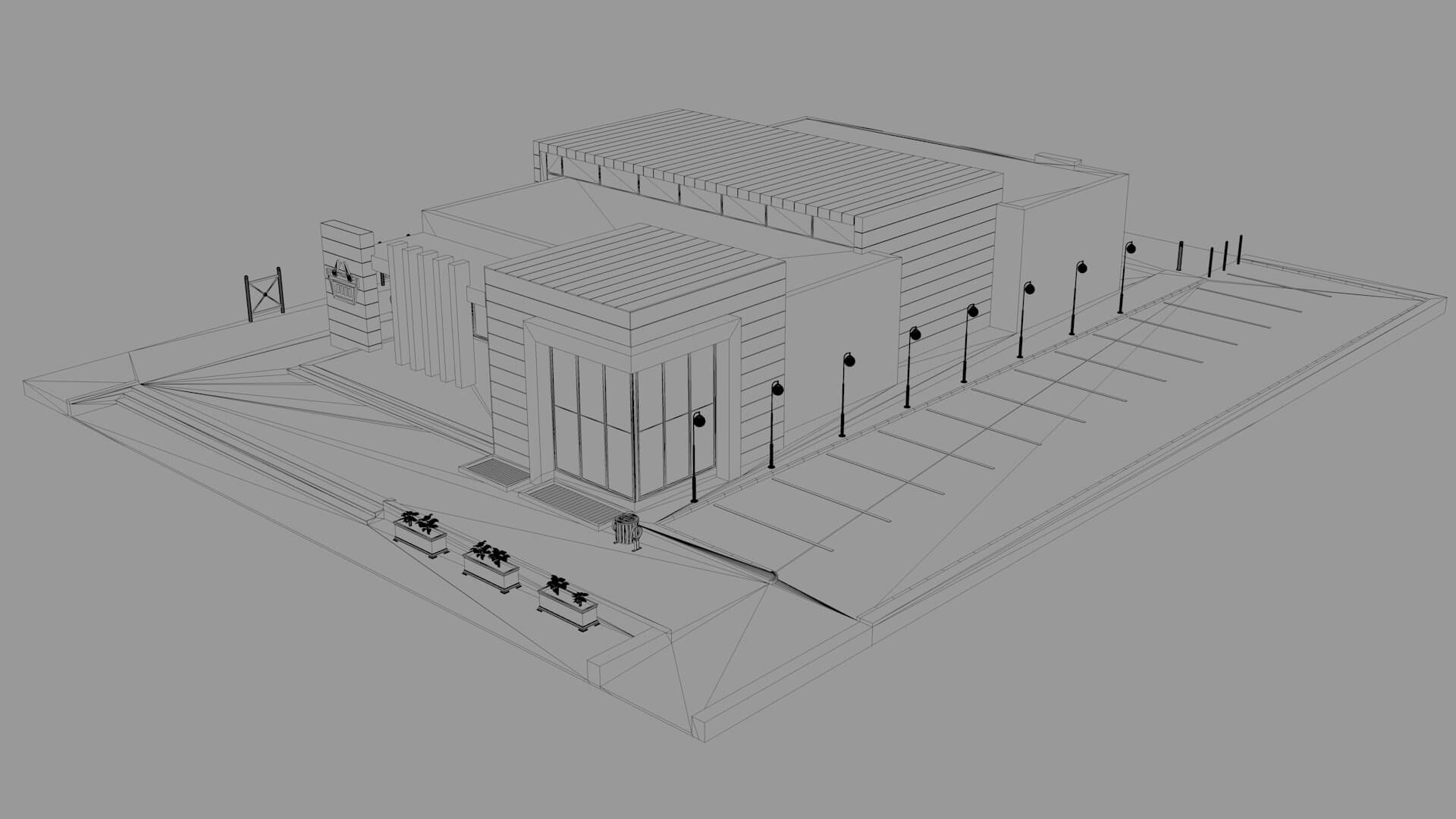 Supermarket Retail Store - 3D Model by zyed