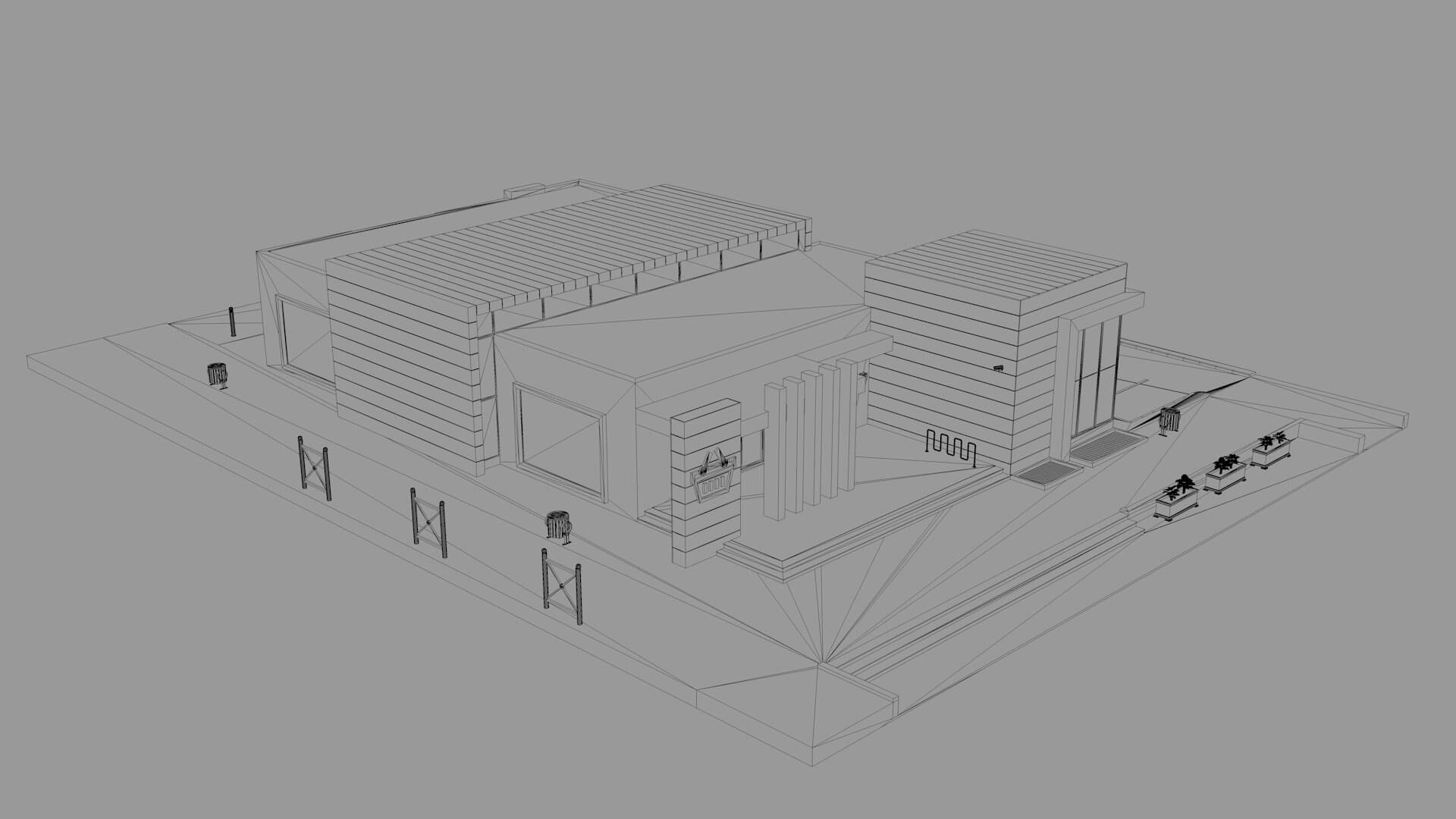 Supermarket Retail Store - 3D Model by zyed