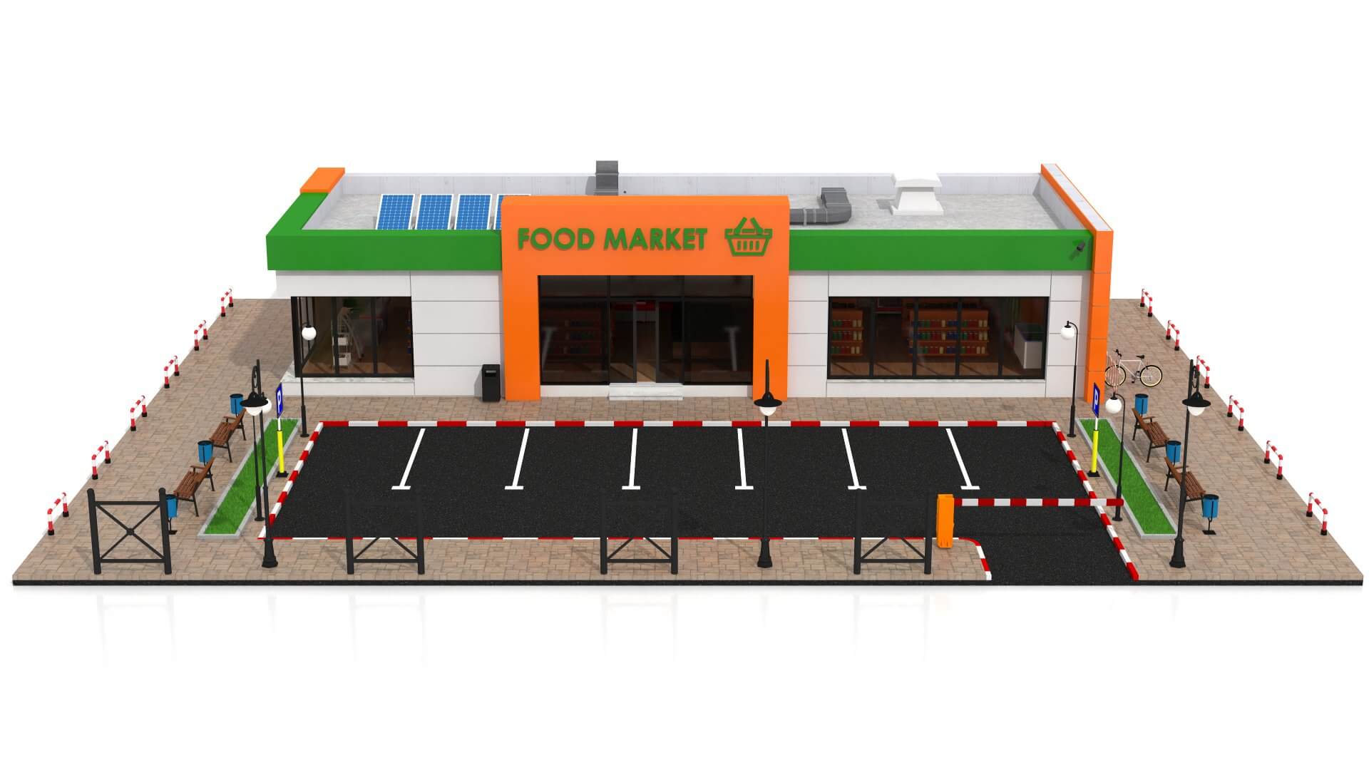 Supermarket Retail Store - 3D Model by zyed