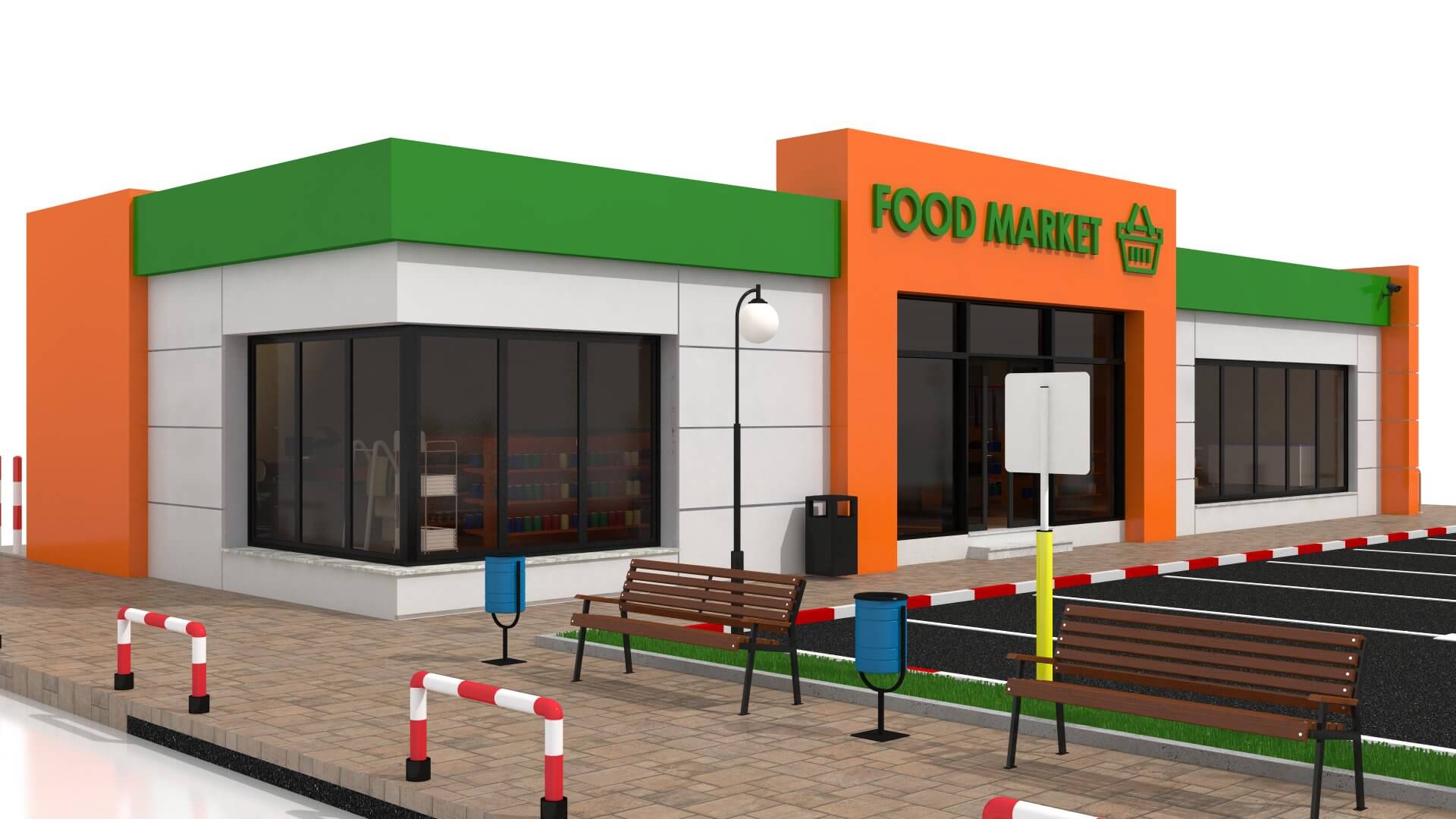 Supermarket Retail Store - 3D Model by zyed