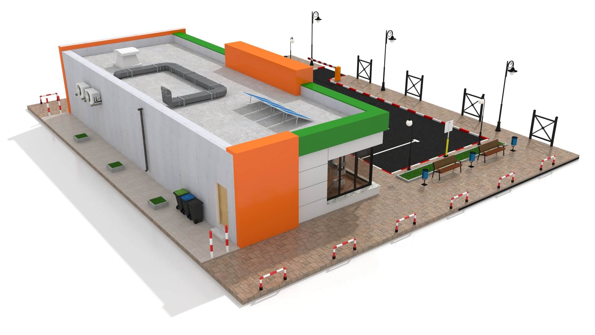 Supermarket Retail Store - 3D Model by zyed