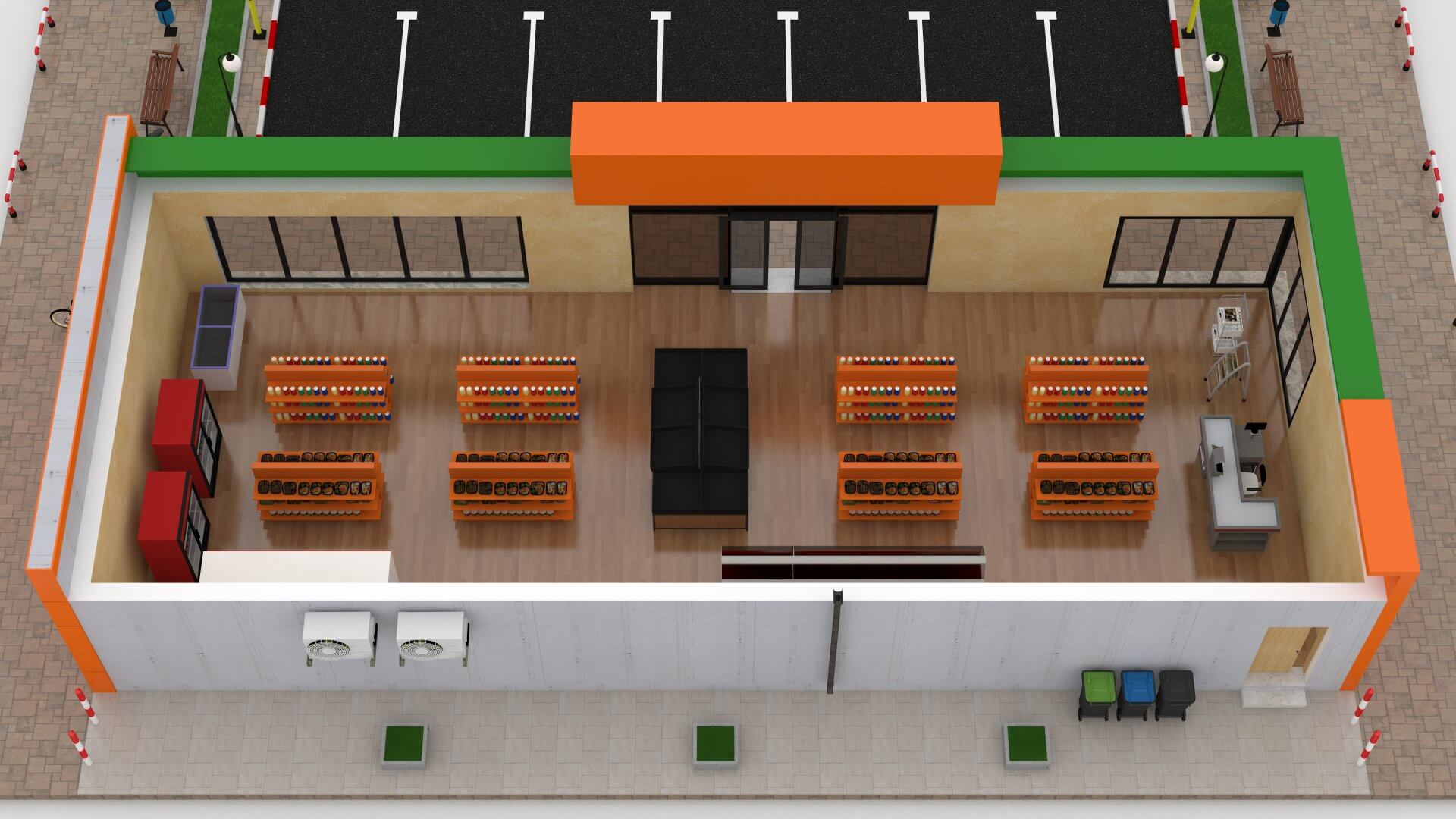 Supermarket Retail Store - 3D Model by zyed