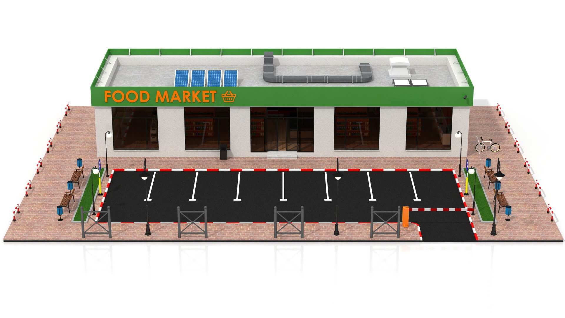 Supermarket Retail Store - 3D Model by zyed