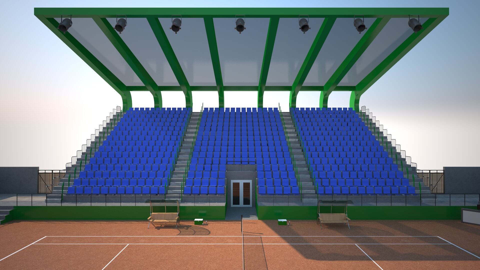Tennis Stadium - 3D Model by zyed