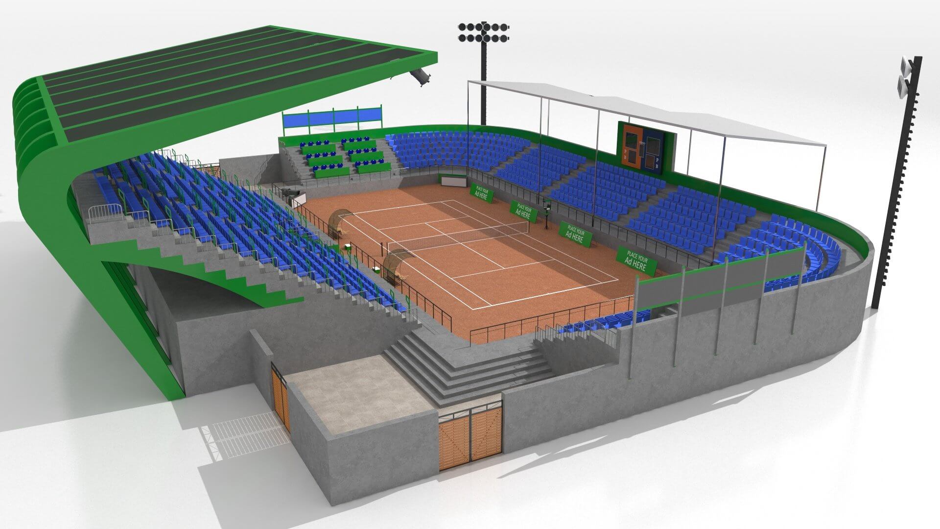 Tennis Stadium - 3D Model by zyed