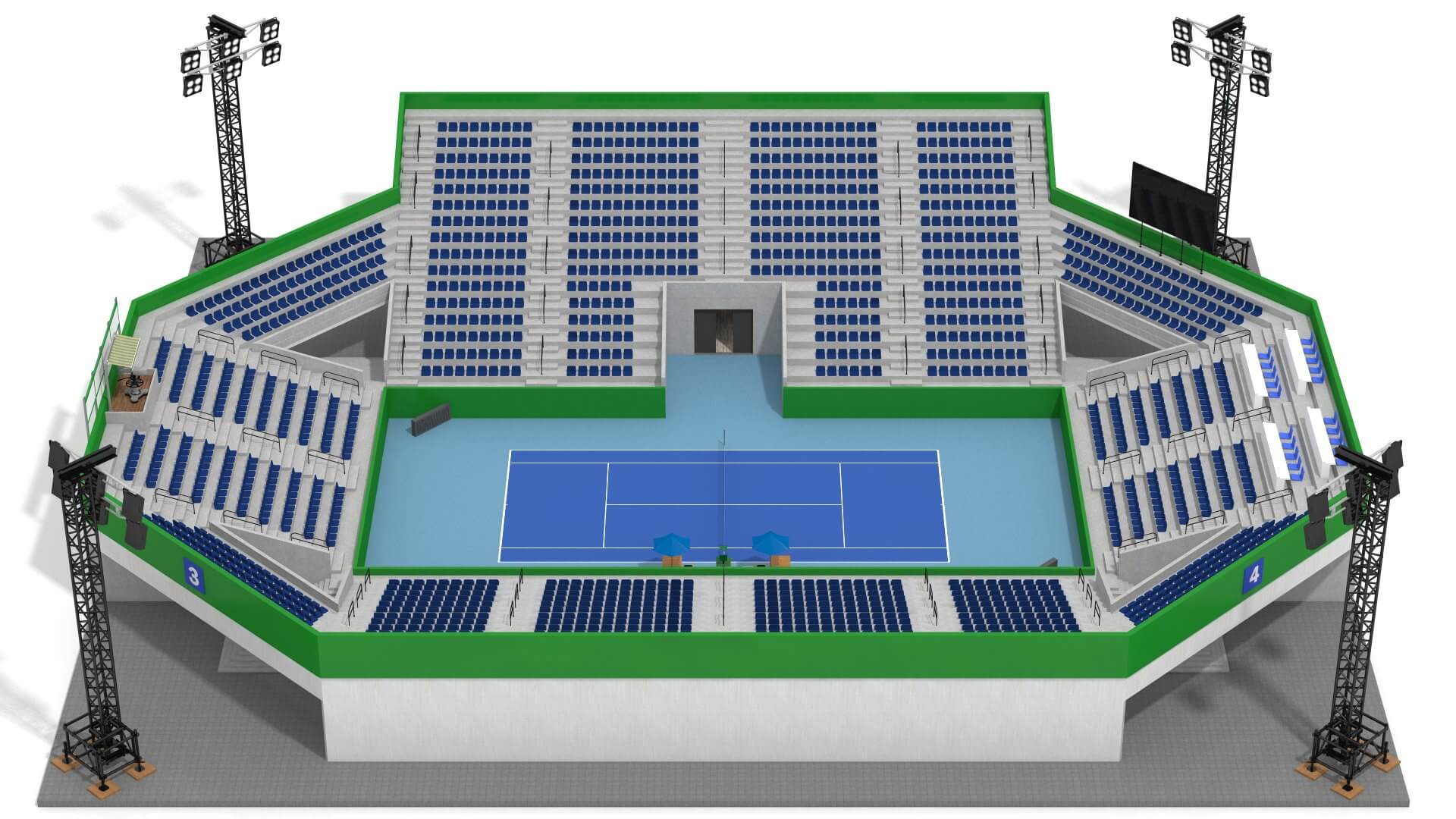 Tennis Stadium - 3D Model by zyed