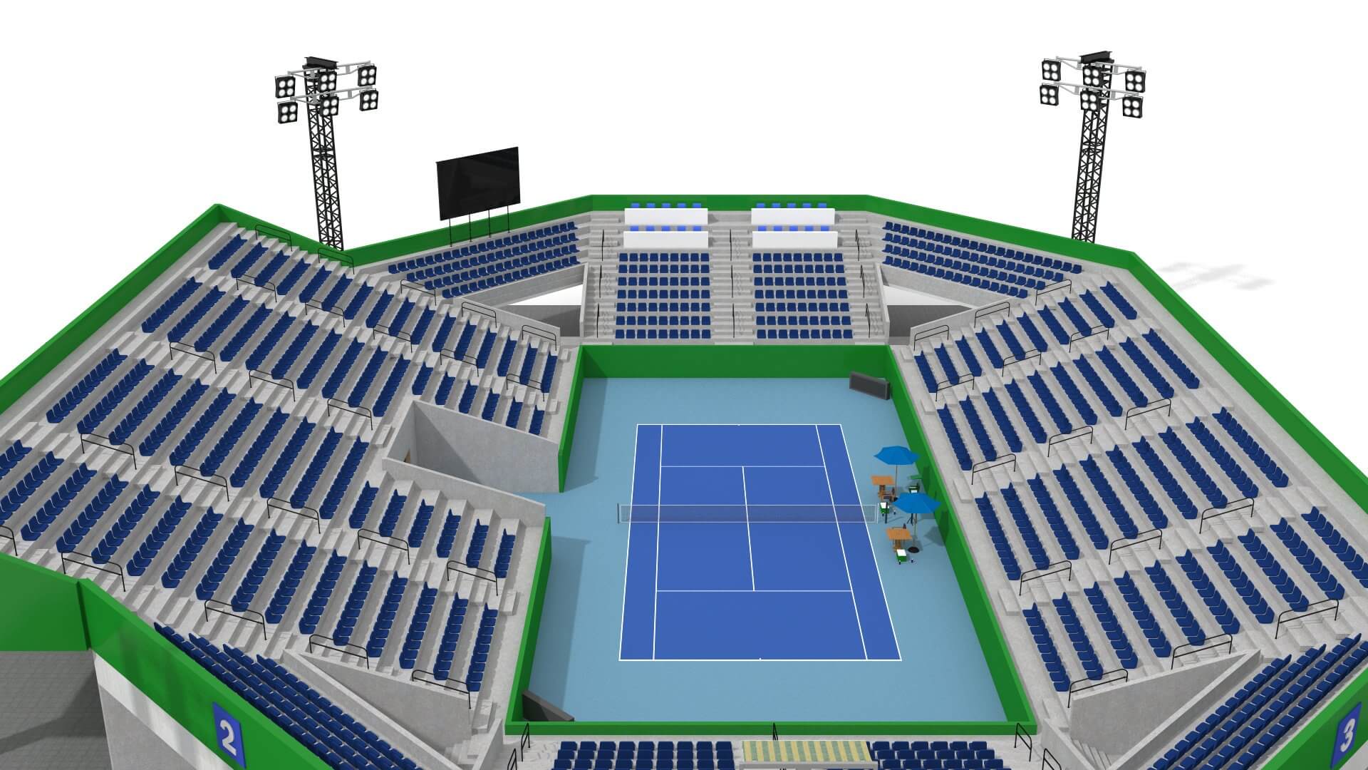 Tennis Stadium - 3D Model by zyed