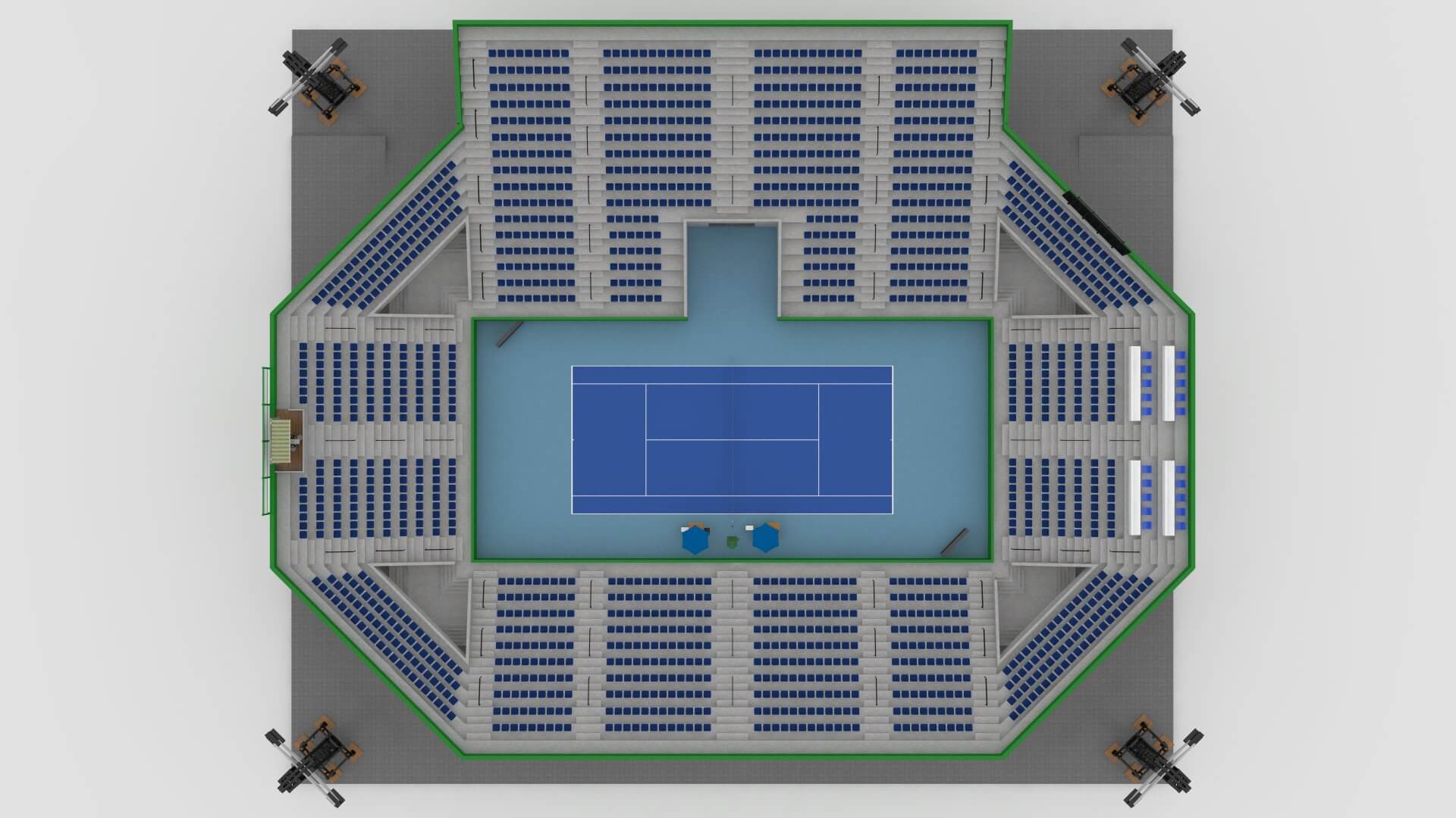 Tennis Stadium - 3D Model by zyed