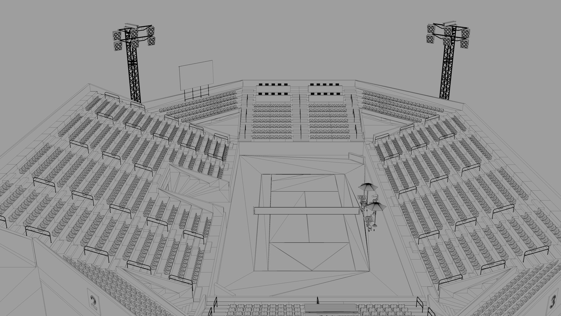 Tennis Stadium - 3D Model by zyed