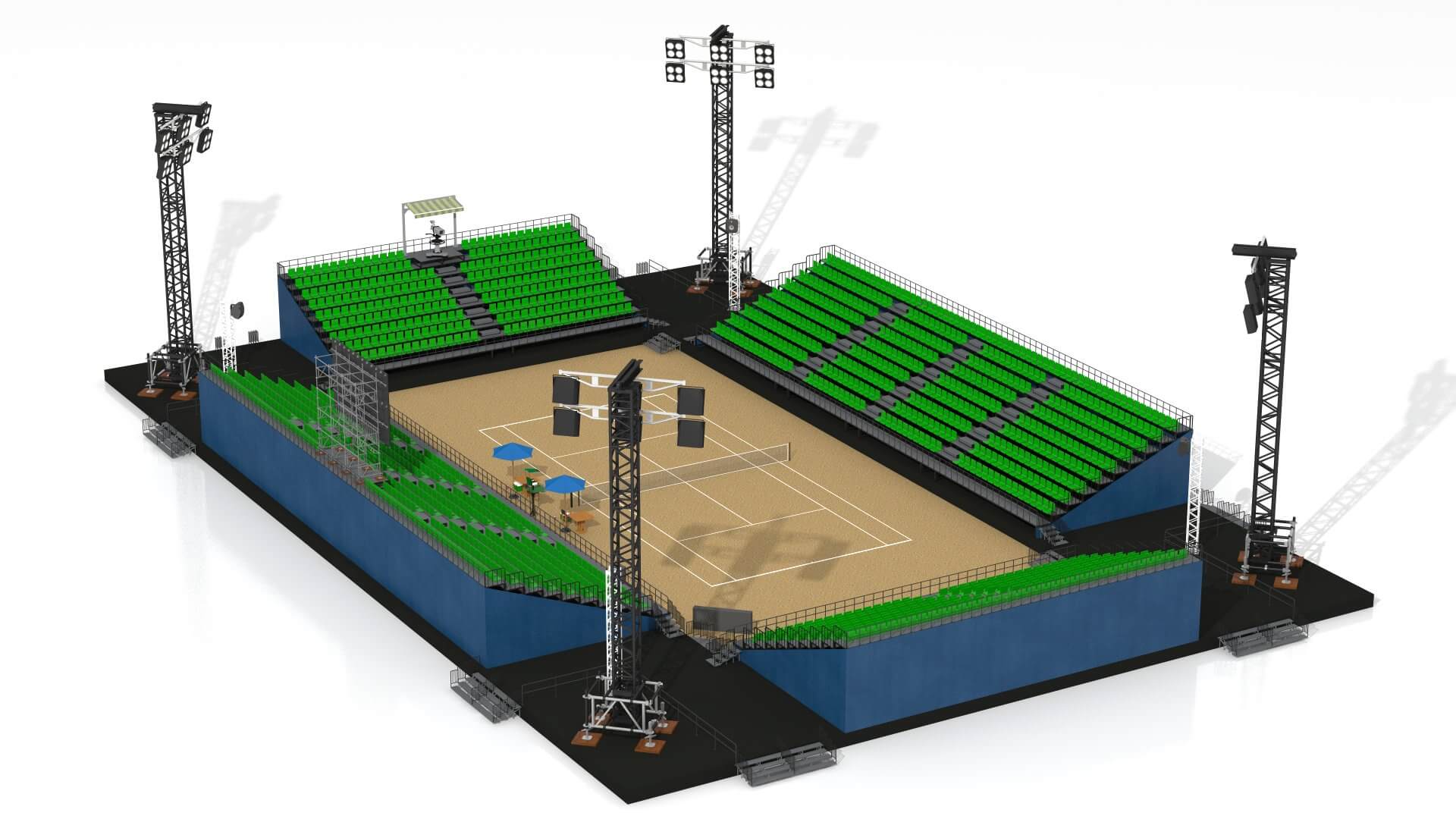 Tennis Stadium - 3D Model by zyed