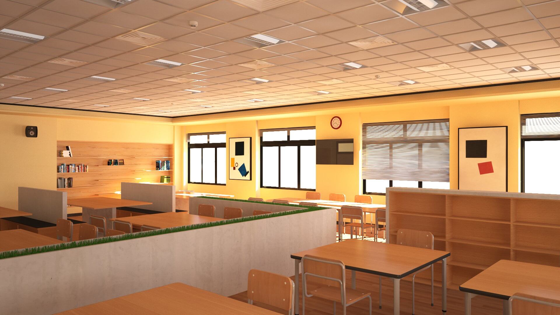 University Study Room - 3D Model by zyed