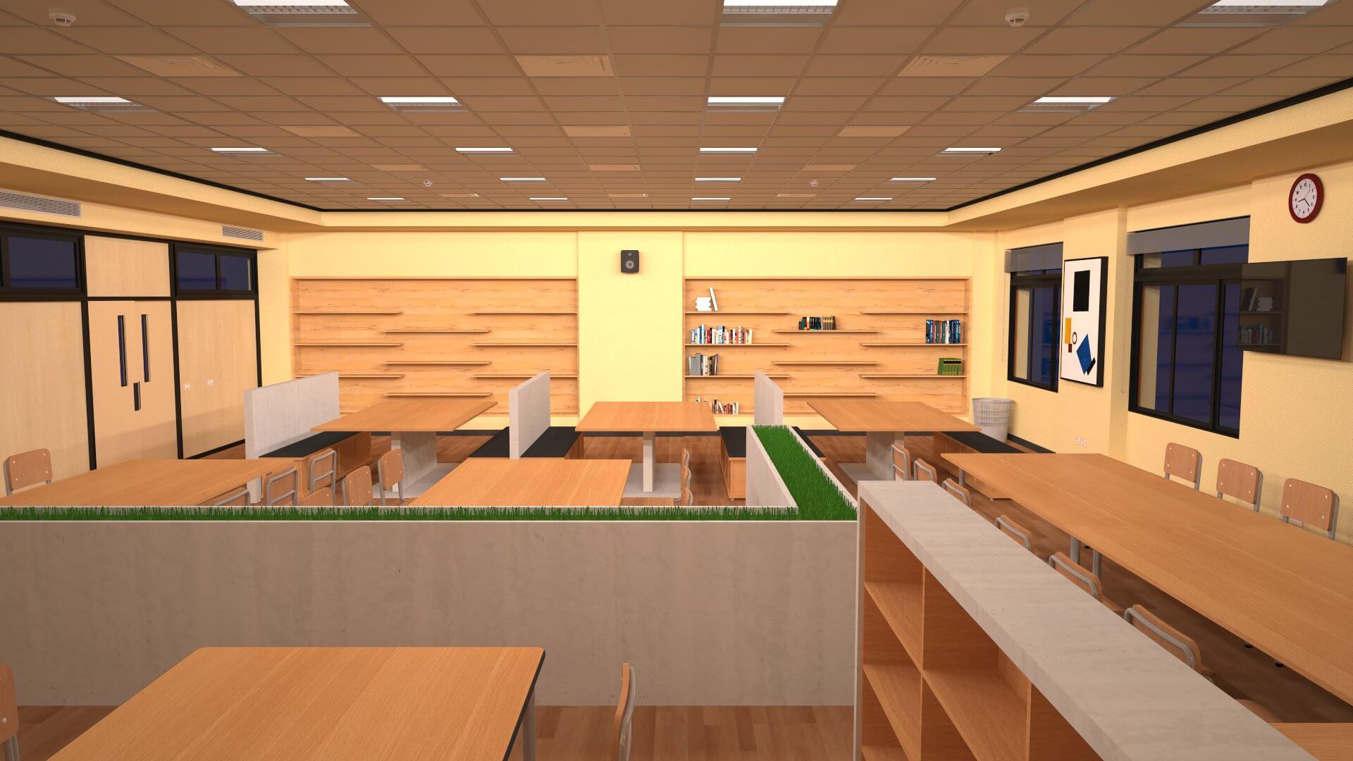 University Study Room - 3D Model by zyed