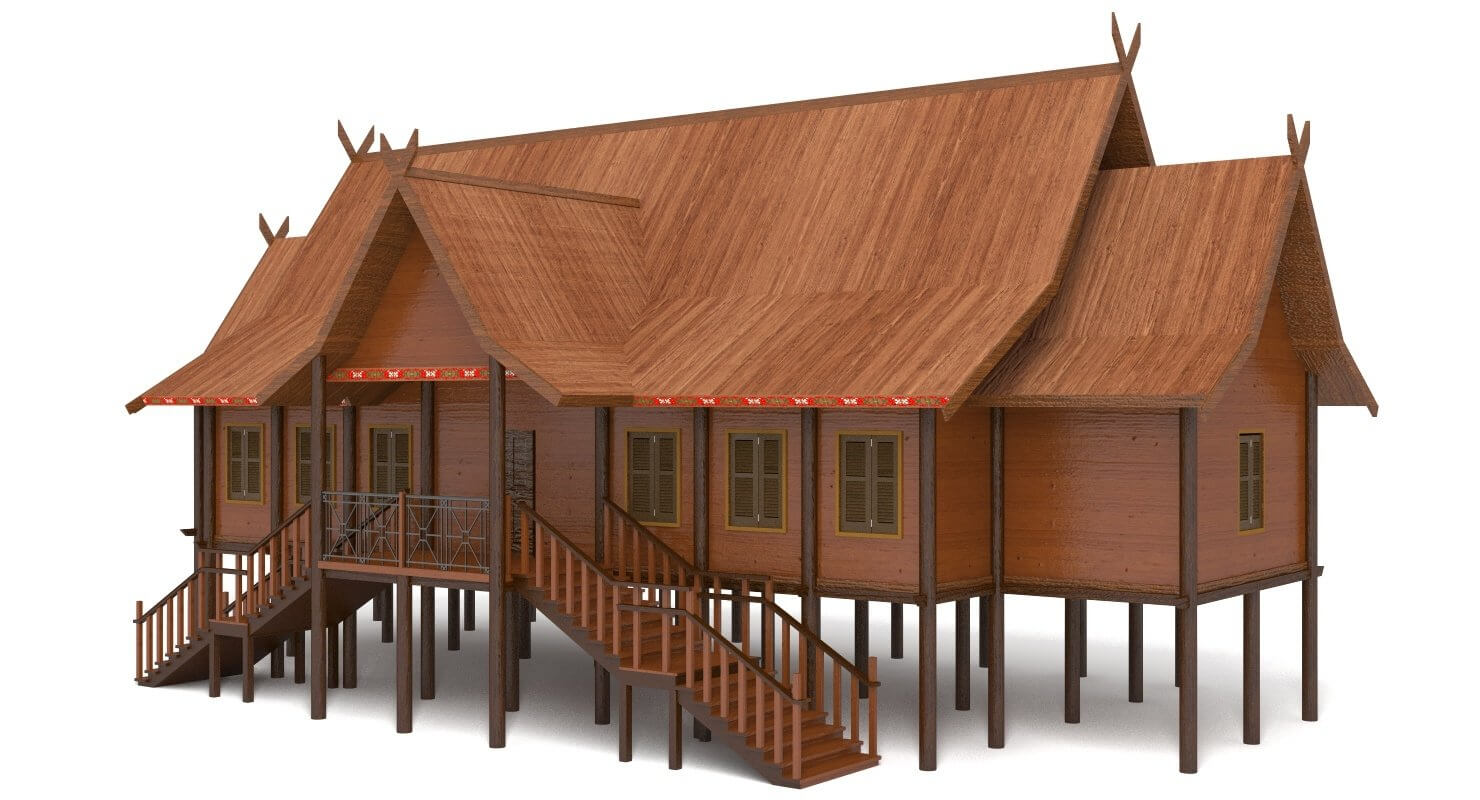 Wood House - 3D Model by zyed