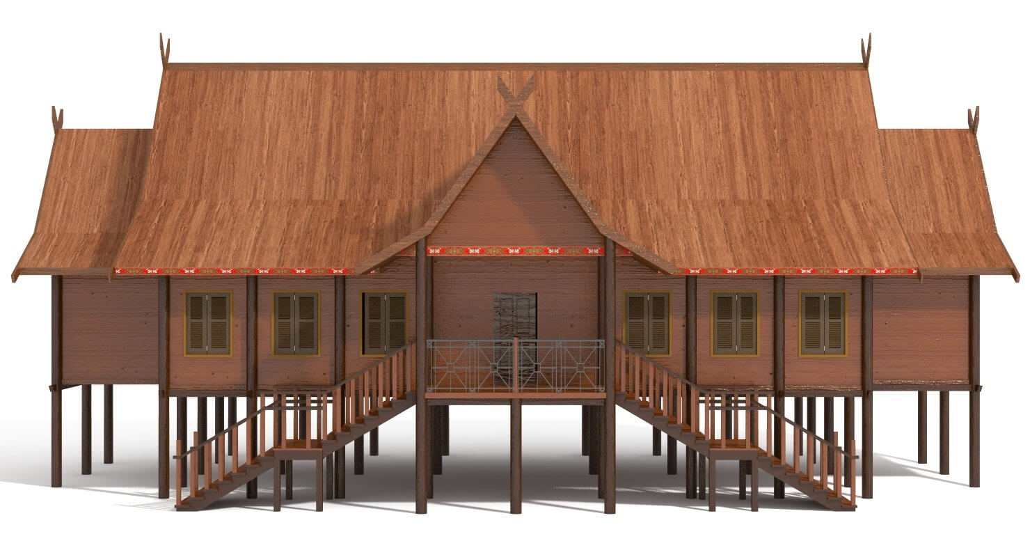 Wood House - 3D Model by zyed